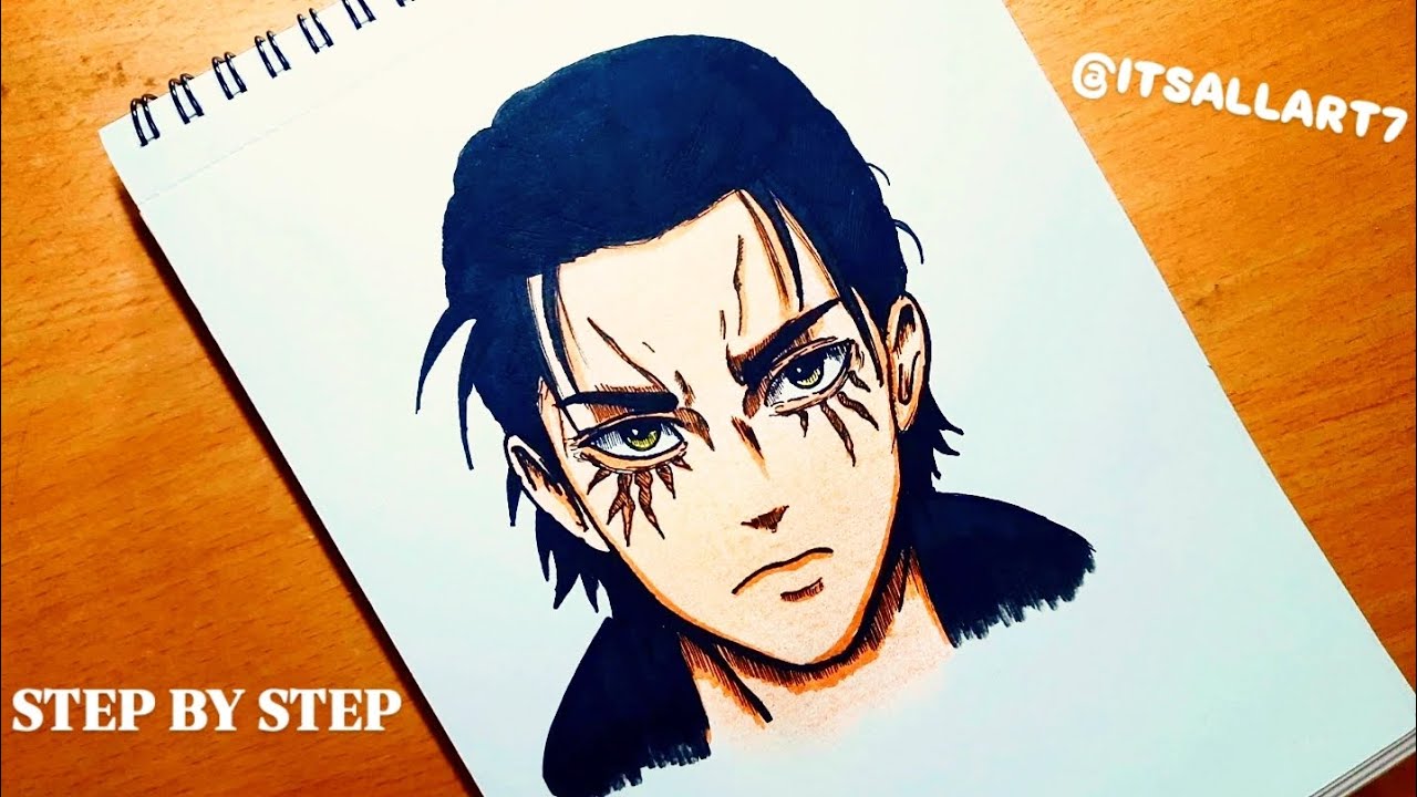 How to Draw Eren Yeager | Step-by-Step Anime Drawing Tutorial - YouTube
