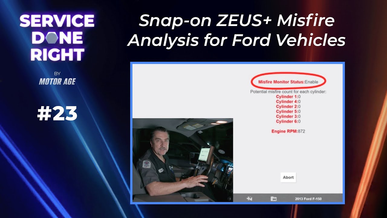 Service Done Right #23: Snap-on ZEUS+ Misfire Analysis for Ford ...