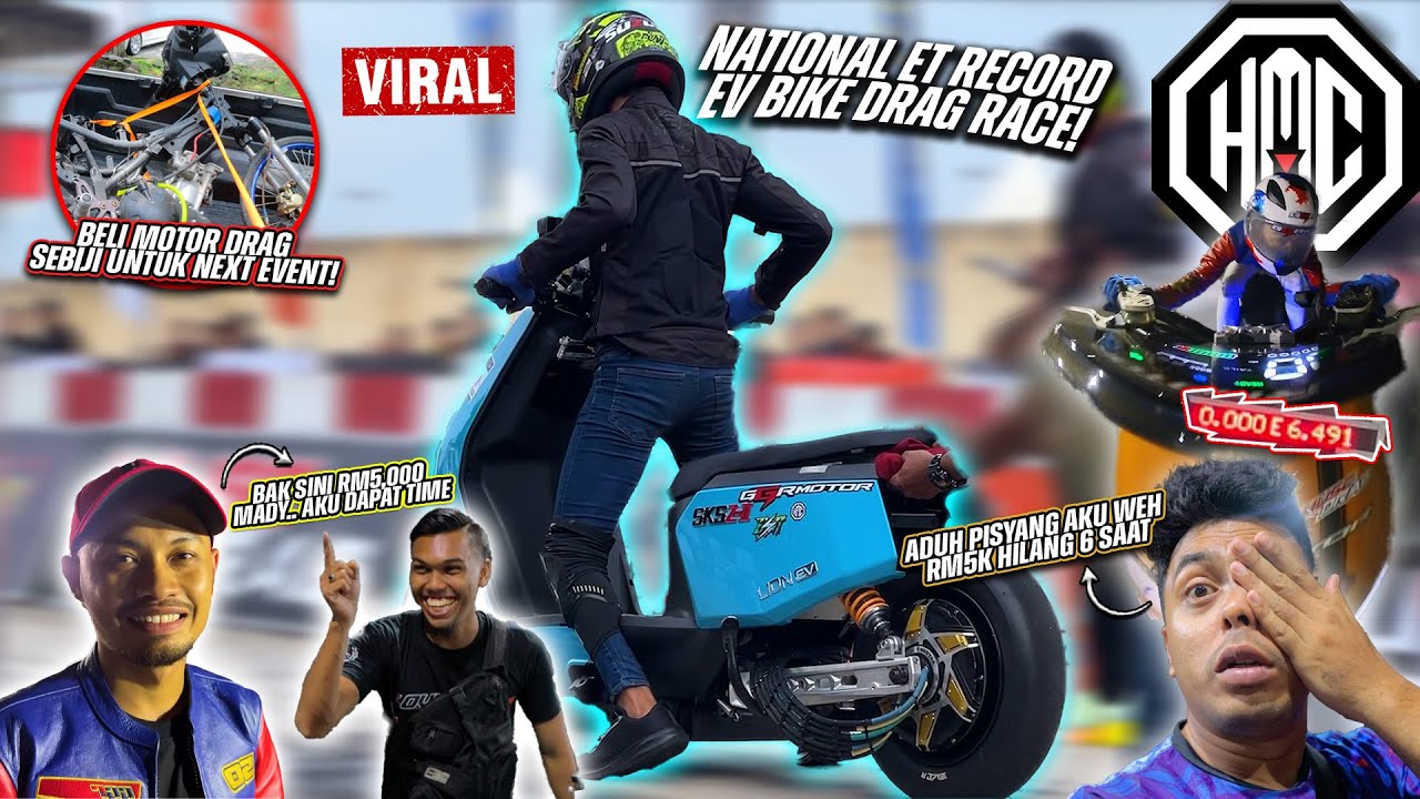 MUSC Drag Litar Gong Badak 🔥 | EV Bike Dapat ET National Record !! 🤯 ...