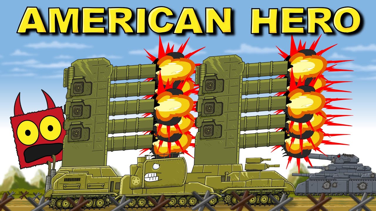 "American hero goes on the attack" Cartoons about tanks - YouTube