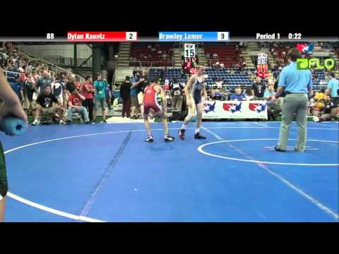 Cadet 88 - Dylan Koontz (Wisconsin) vs. Brawley Lamer (South Dakota ...