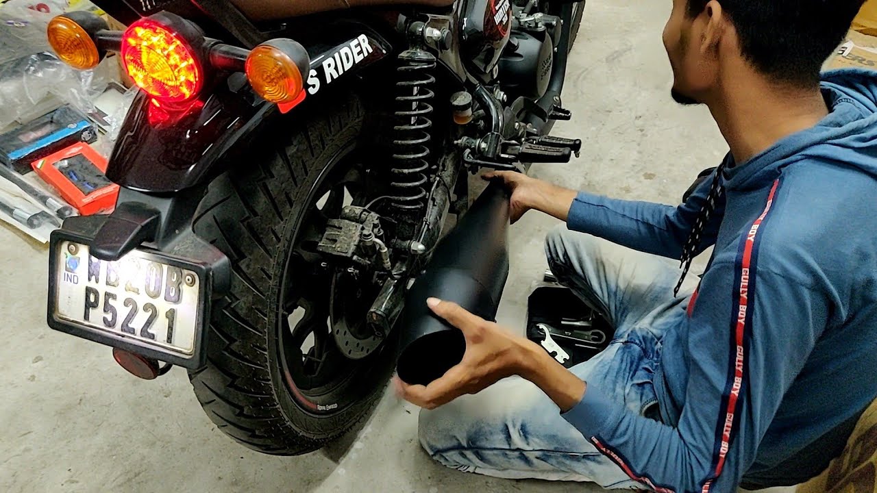 Hunter 350 Dolphin and Mini Punjab Exhaust Installation | Loudest ...