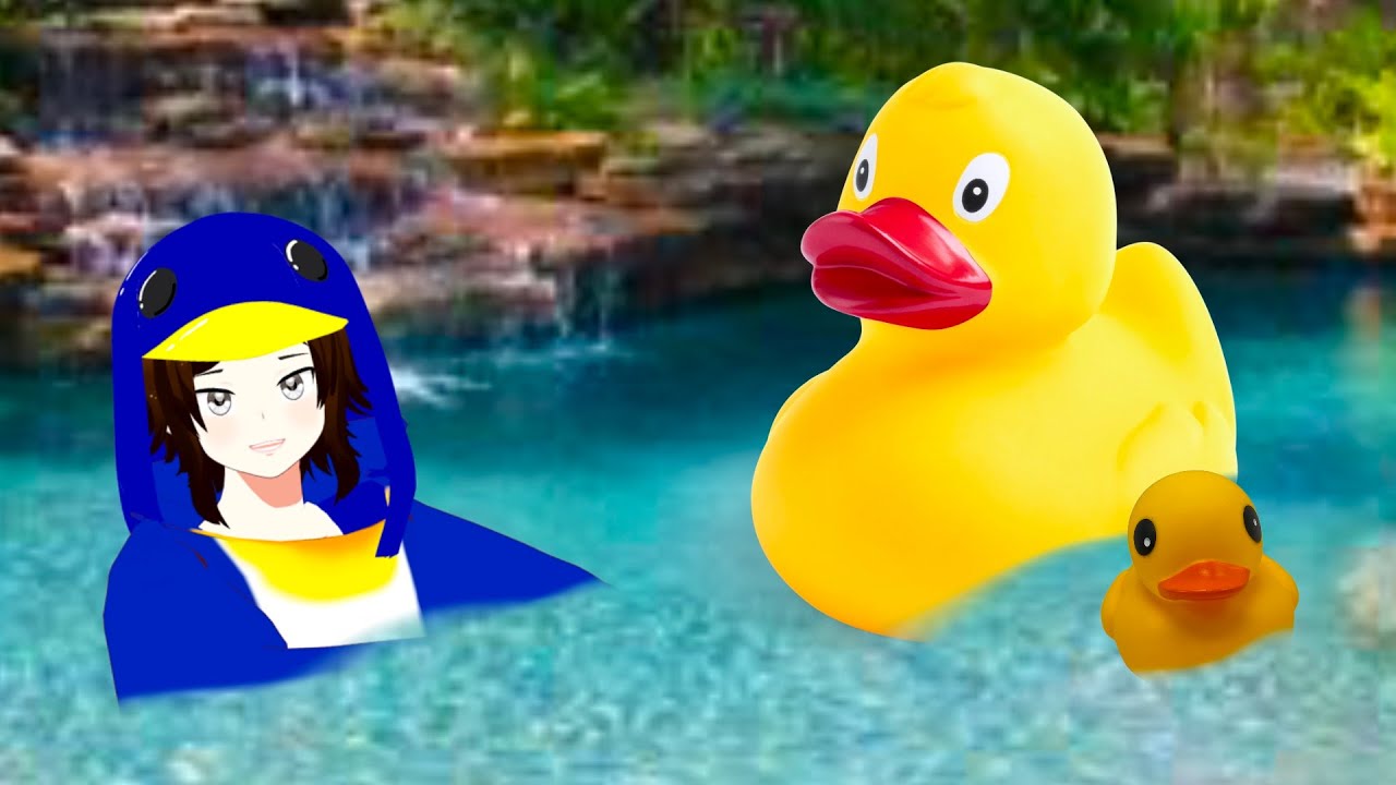 Vtuber Chills out by the Pool with Plastic ducks!|Coolest Penguin Vtuber | !commands - YouTube