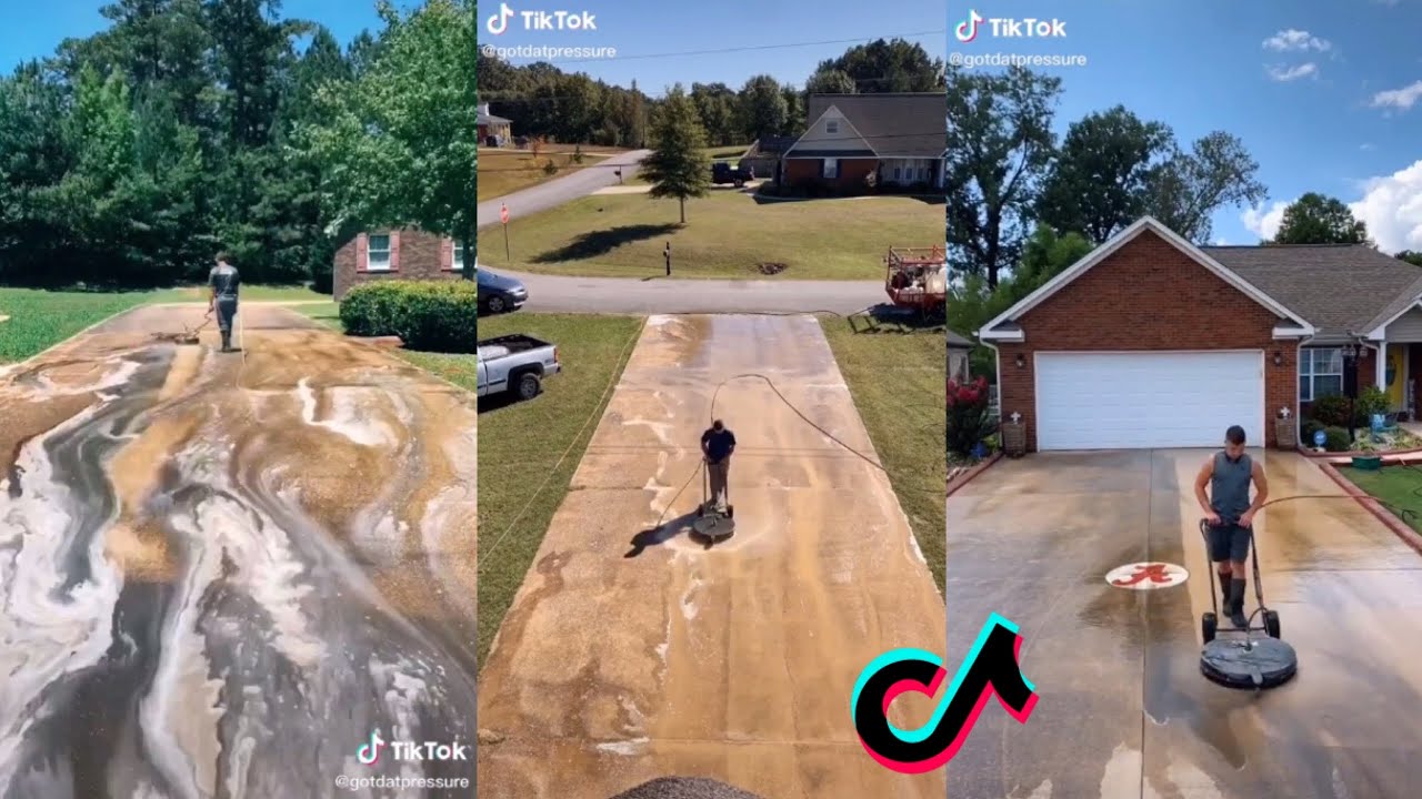 Satisfying Power Washing Tiktok Compilation.. Water Pressure Cleaning ...