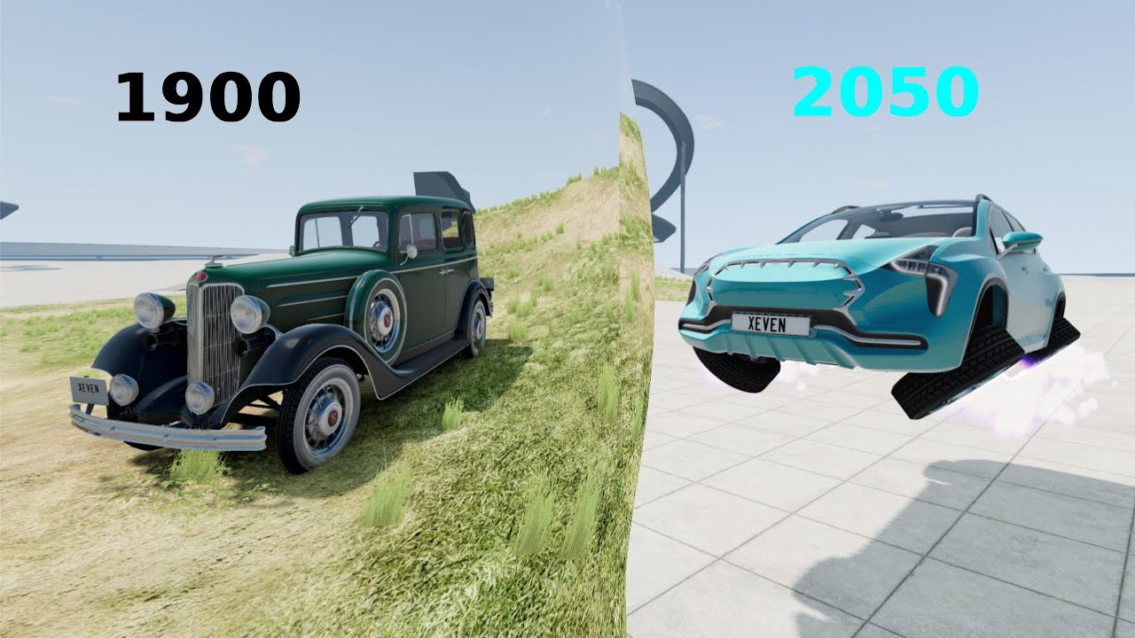 EVOLUTION of CARS in Beamng - YouTube