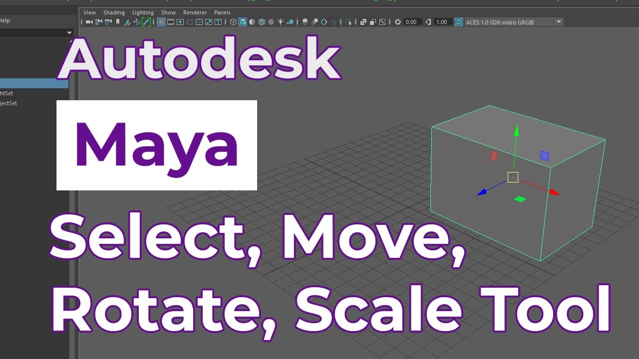 Lesson 4 How To Select Scale Rotate Move Object In Maya Youtube 3492