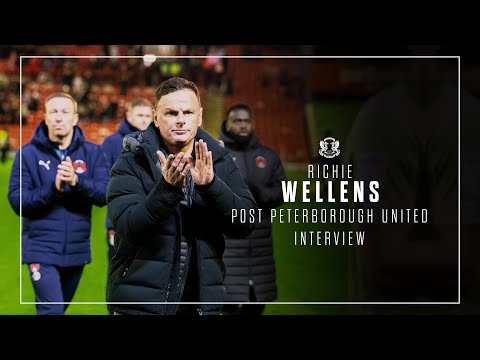 Richie Wellens reacts to defeat against Peterborough United
