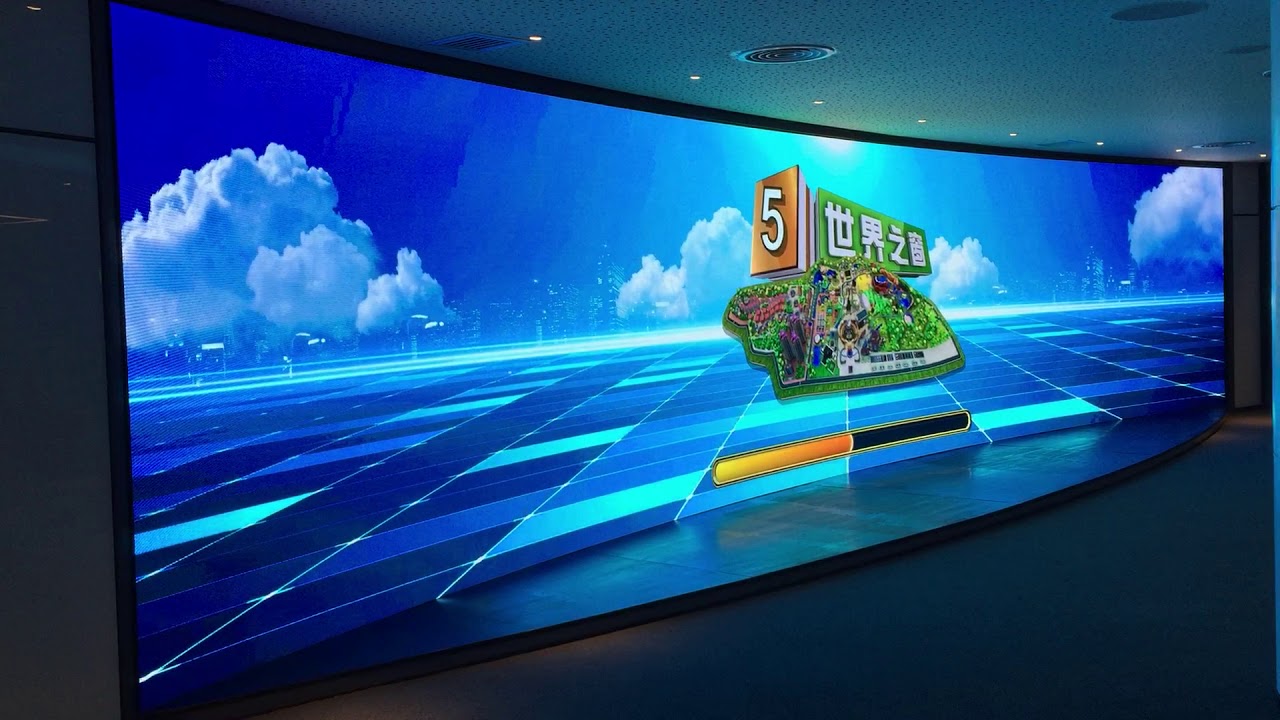 2.5mm curved led background led screen - YouTube