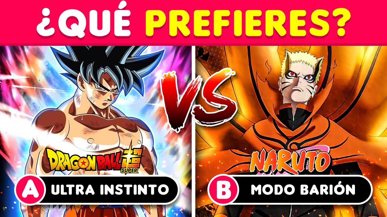 ¿Qué prefieres? 🐉🔥 DRAGON BALL vs NARUTO🍥🦊 ¿Goku o Naruto? Será difícil ...