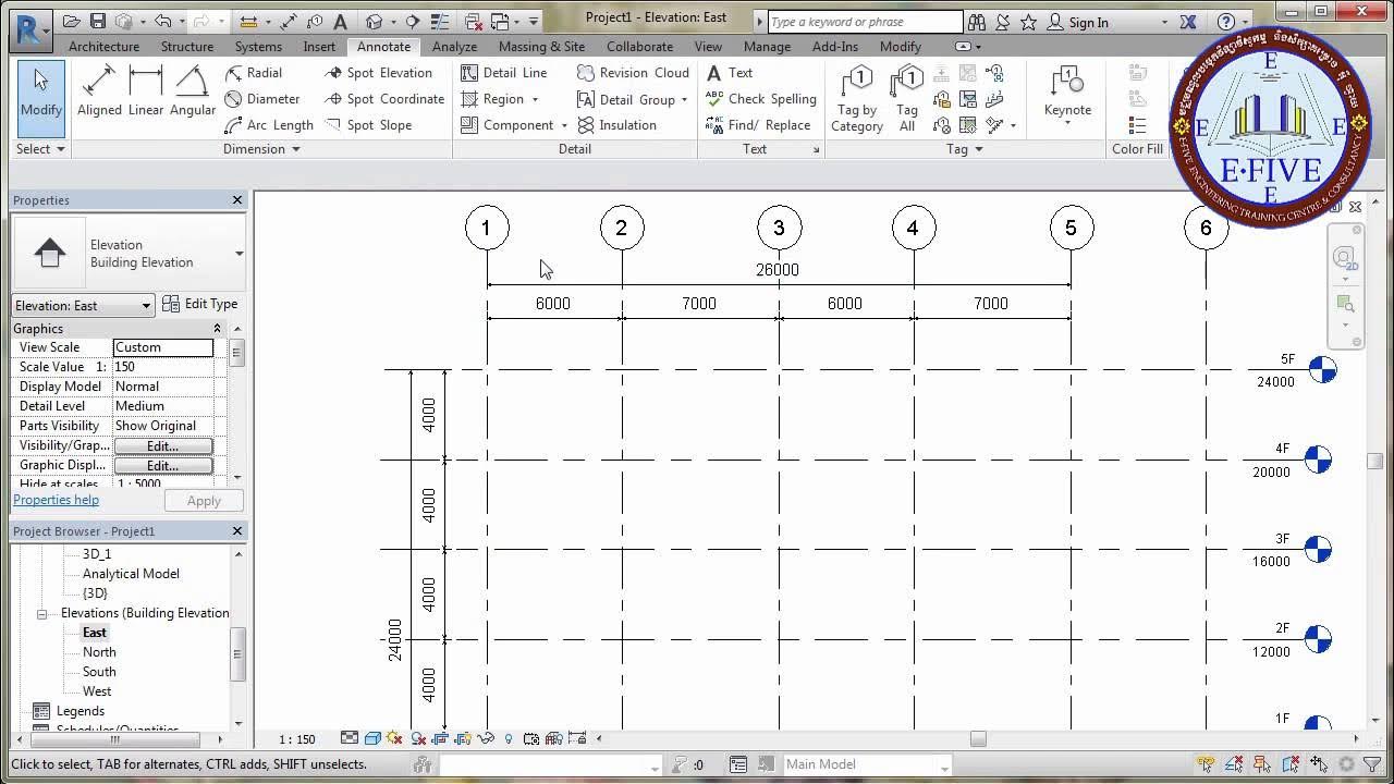 Autodesk Revit Structure 2017 Define Grid and Story Data - YouTube