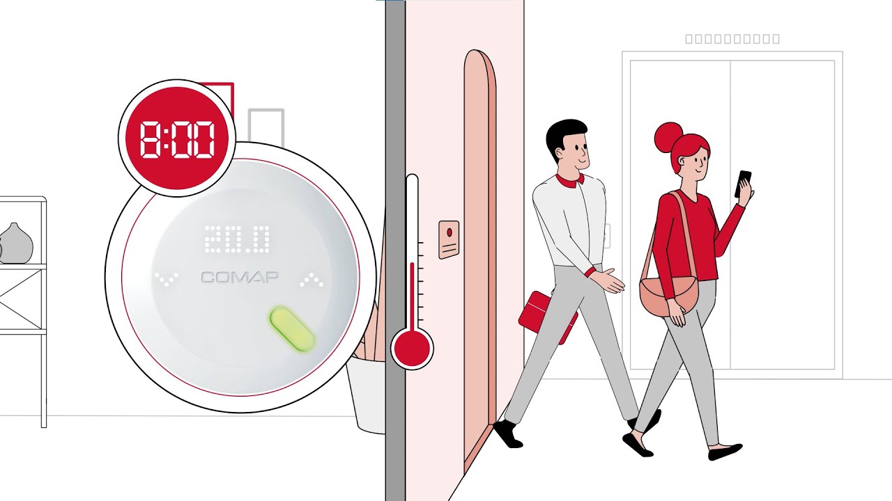 COMAP Smart Home : Le thermostat connecté intelligent - YouTube