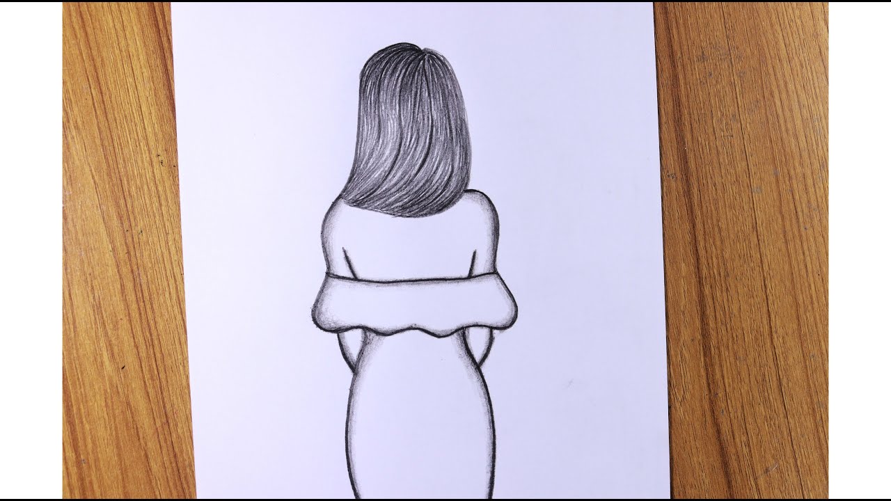 Easy drawing a girl step by step | beginners drawing a girl simple way ...