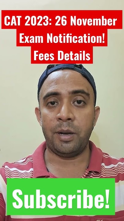 CAT 2023 Exam Notification: 26 November #viralshorts #shortsviral #cat2023 #notification - YouTube