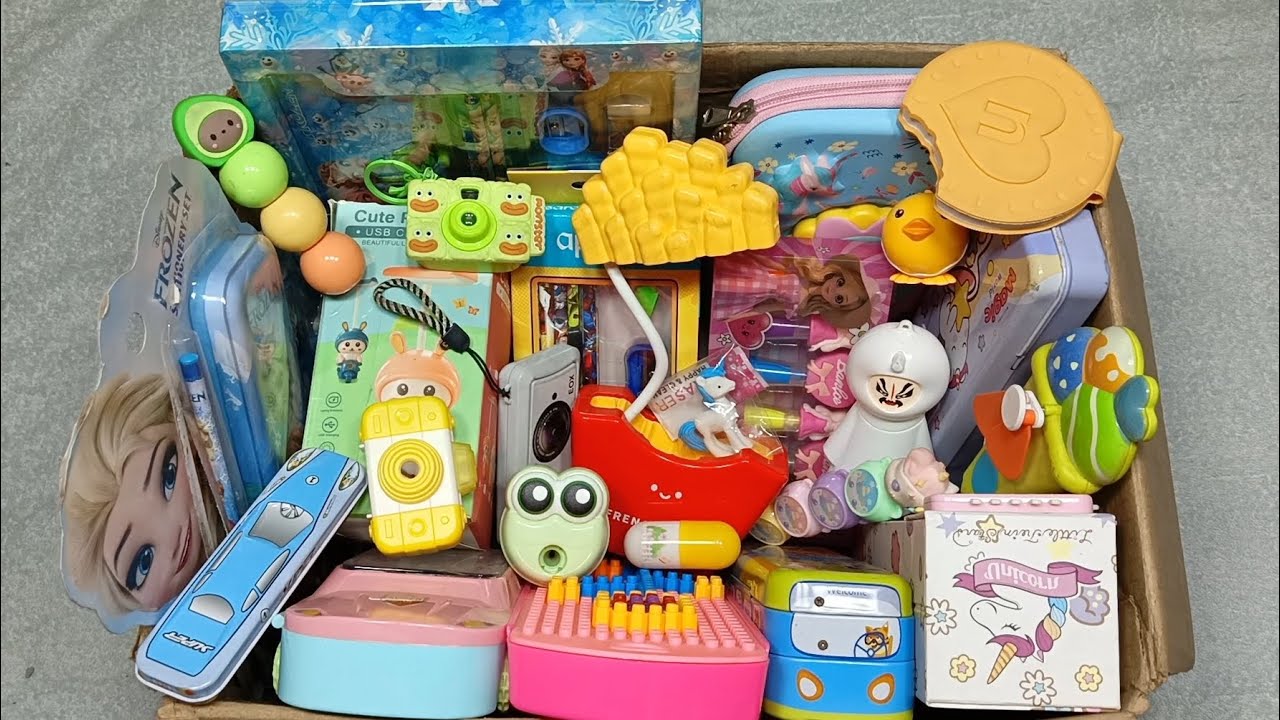 Box full of fun stationery collection, pencil pouch, geometry box, fan ...