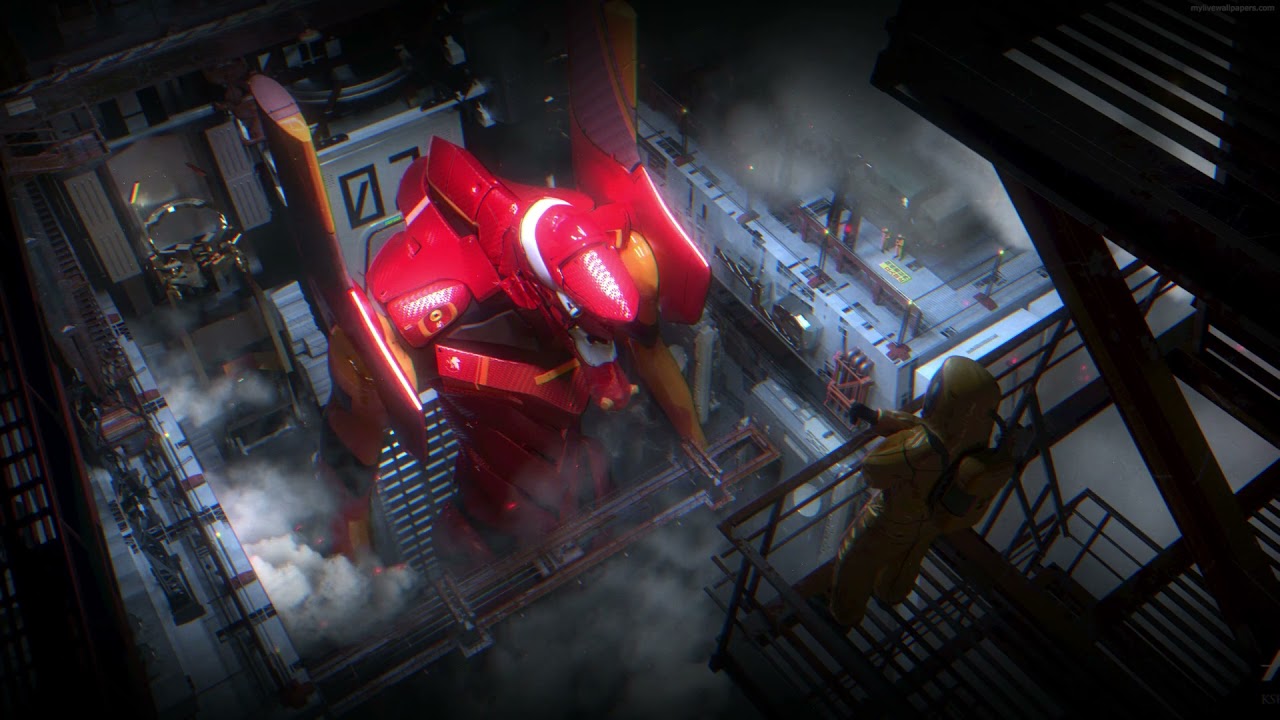 WINDOWS LIVE WALLPAPER - Evangelion EVA 02 - YouTube