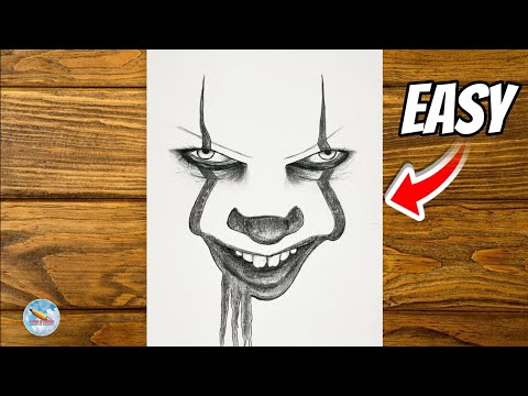 How to draw Halloween stuff | How to draw Pennywise step by step  | Easy Pennywise drawing