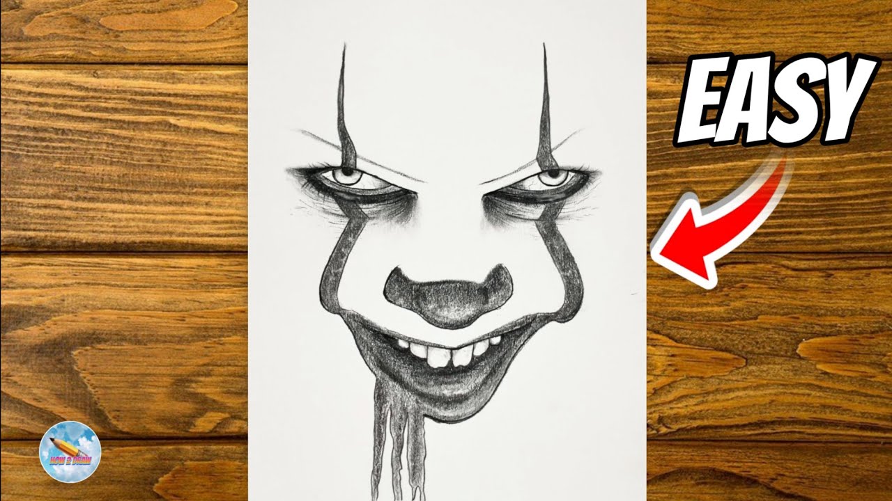 How to draw Halloween stuff | How to draw Pennywise step by step | Easy ...