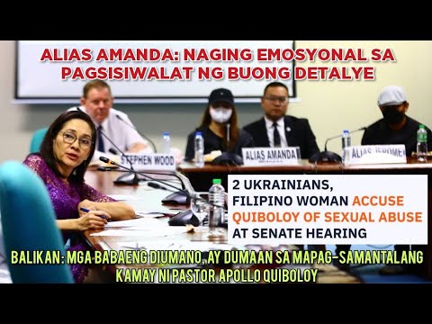 SENATE HEARING ON ALLEGED ABUSES OF PASTOR APOLLO QUIBOLOY II ALIAS ...