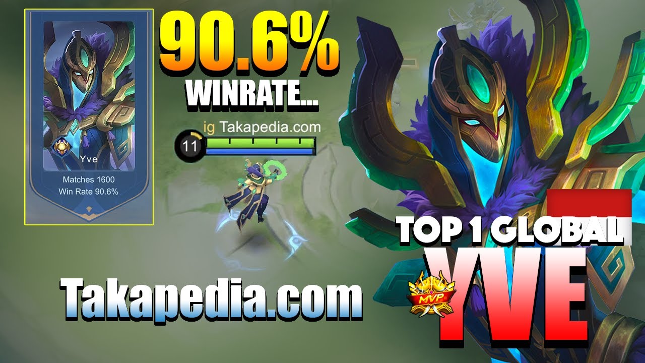 Yve 90.6% WinRate! No one can run! | Top 1 Global Yve Gameplay By ...