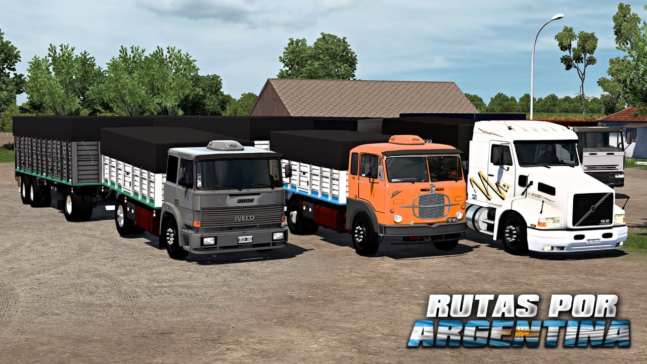 CONVOY DE FIAT 619 CHASIS ACOPLADO - SERVER JA MAPA CEIBO - ETS2 MODS 1.55 - YouTube