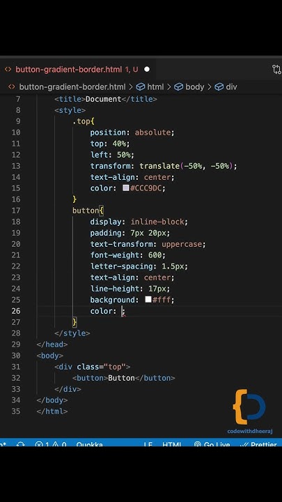 Html Tuts Gradient Border Button Using Html Css Shorts Youtubeshorts Viral Coding Html