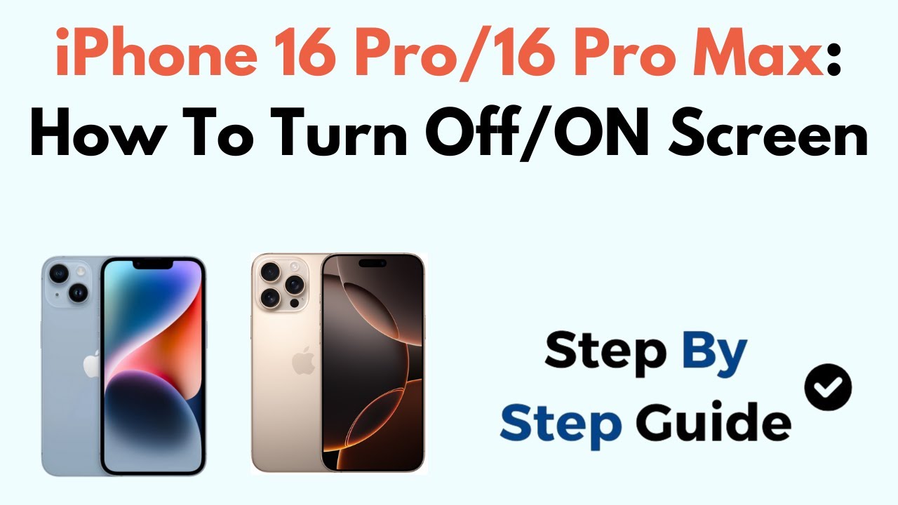 iPhone 16 Pro/16 Pro Max: How To Turn Off/ON Screen - YouTube
