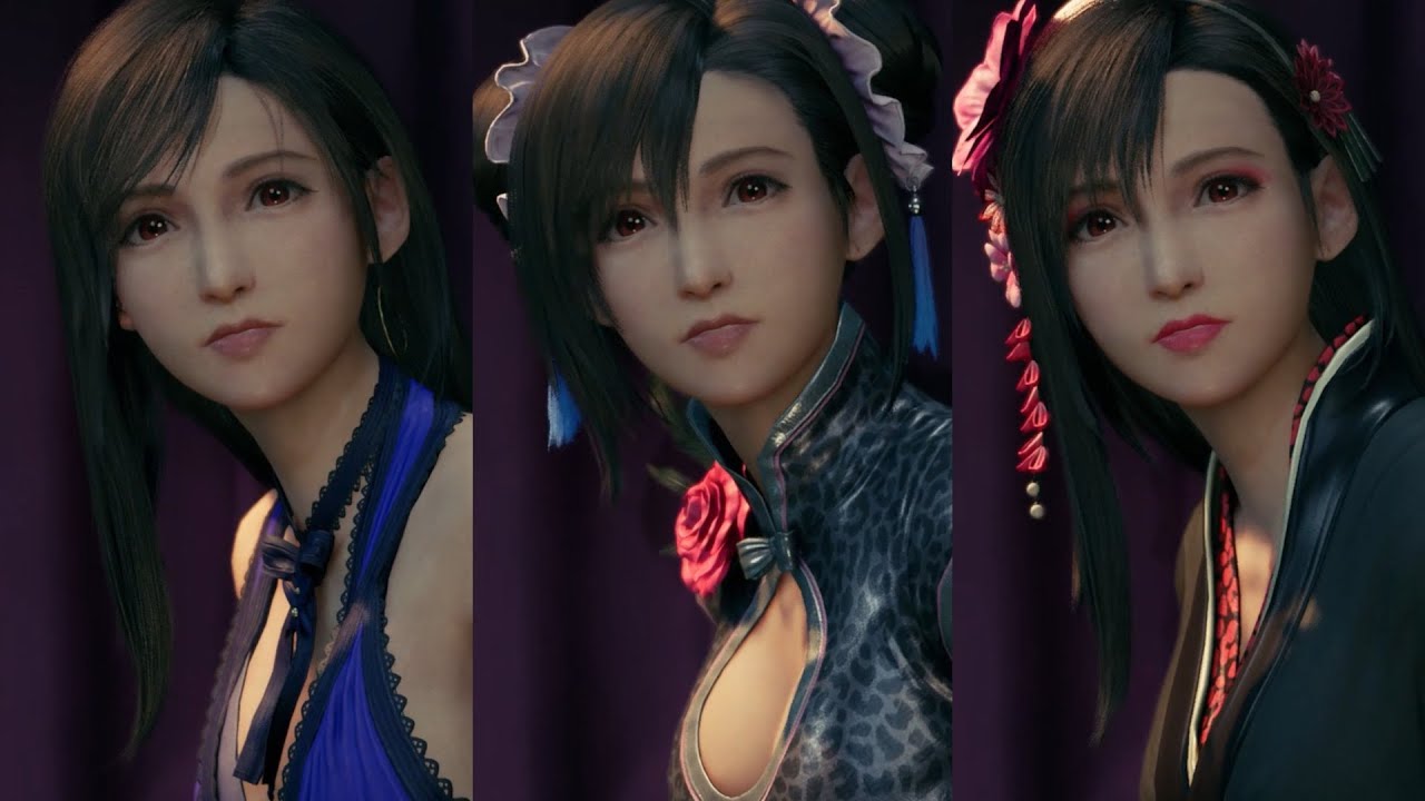 Final Fantasy VII Remake - All Tifa Dresses 1080p - YouTube