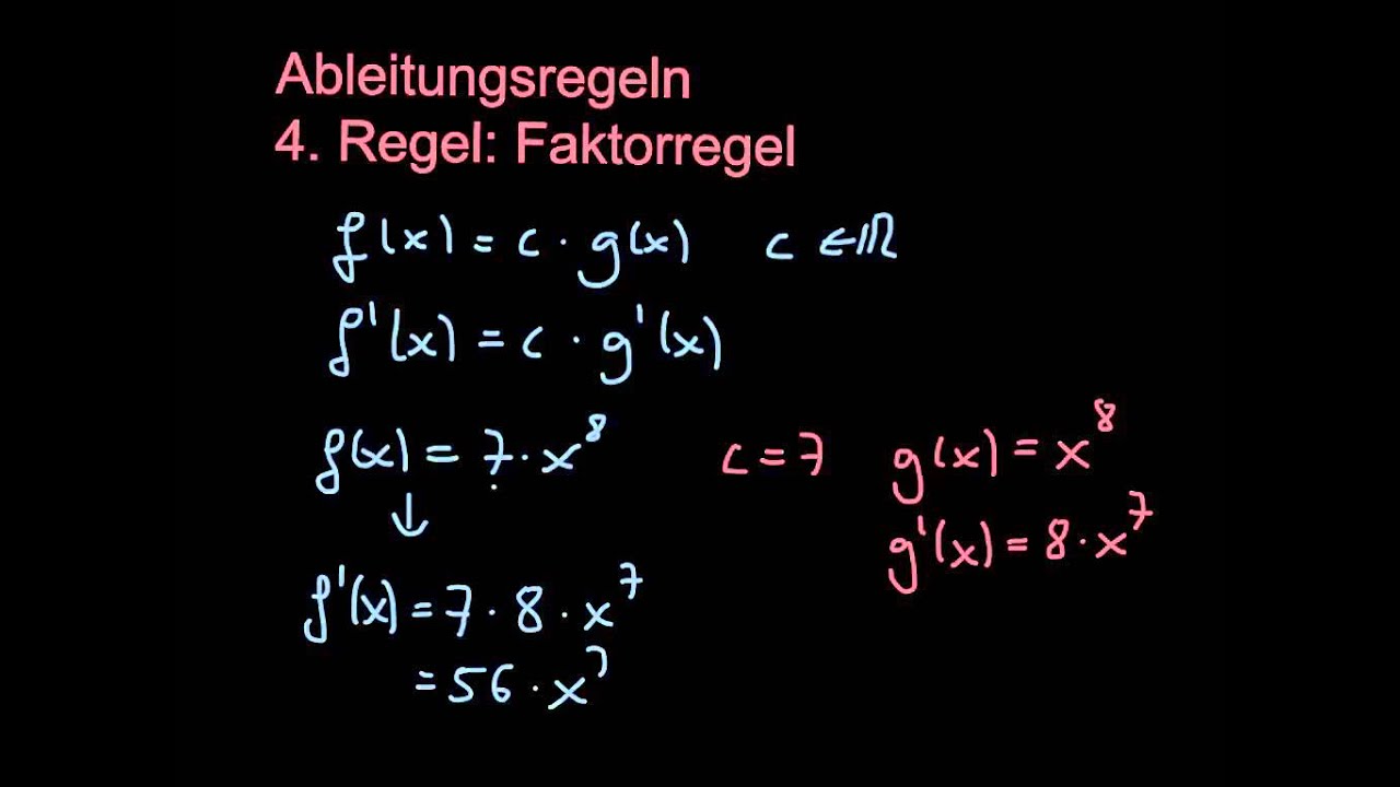 Ableitung - 4. Teil: Faktorregel - YouTube