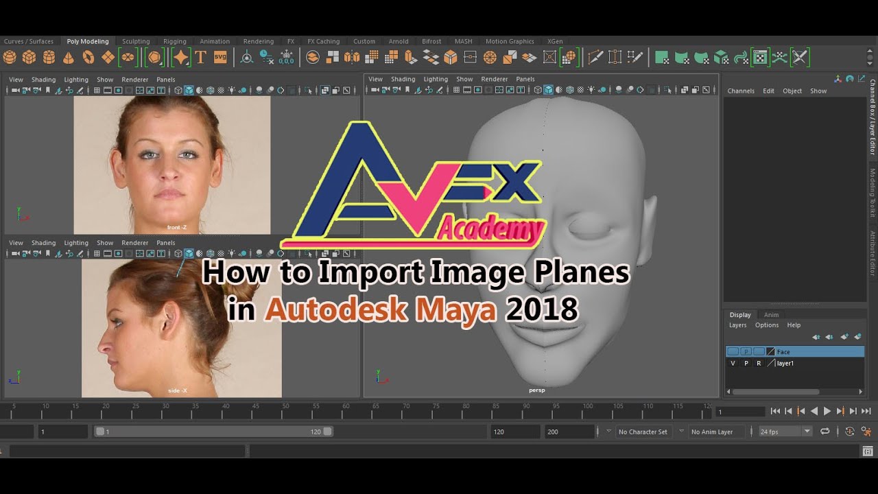 Create A Face in Autdesk Maya (Character Modeling) Part _6 - 1 Maya ...