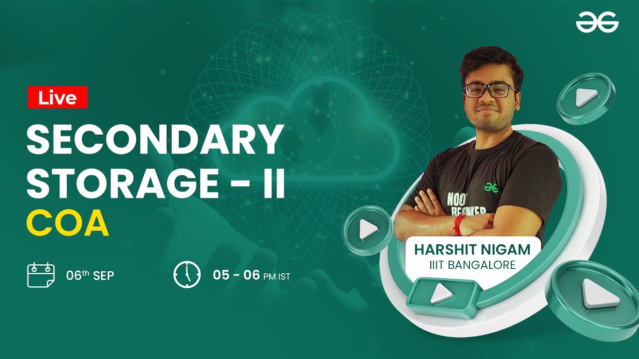 Secondary Storage - II | COA | GeeksforGeeks GATE | Harshit Nigam - YouTube
