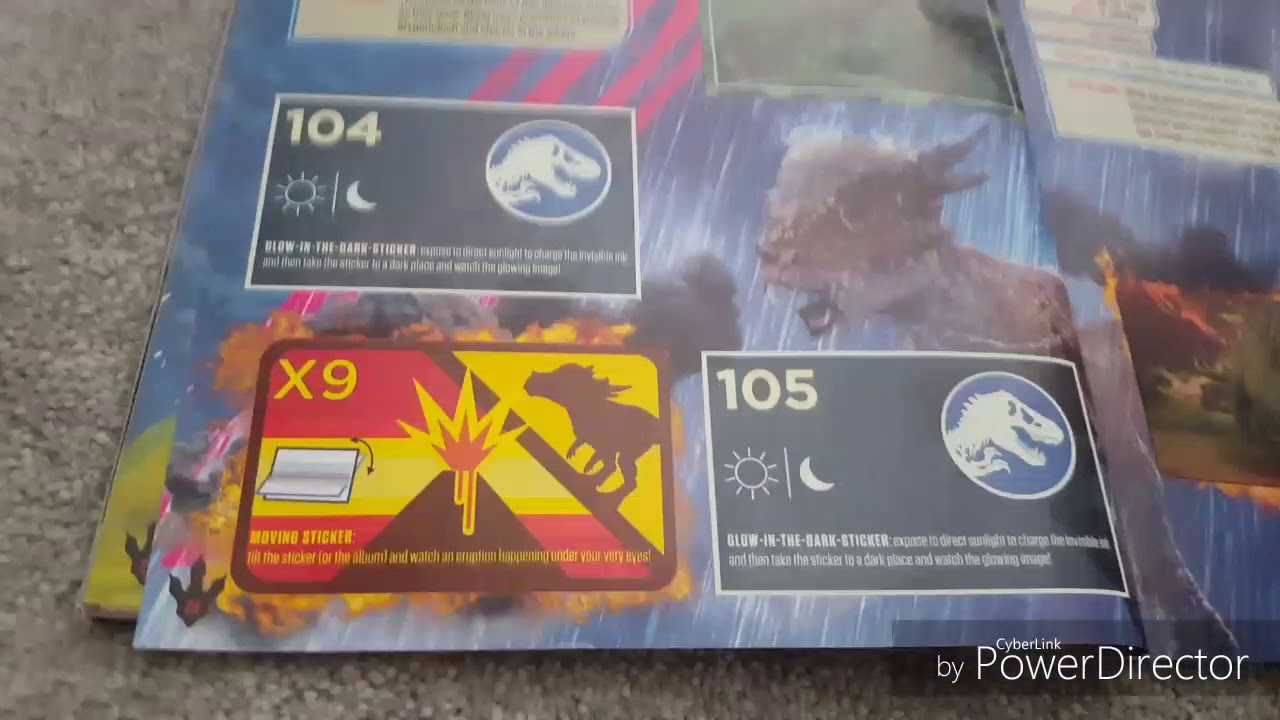 Jurassic world fallen Kingdom stickers 4 featuring untamed raptor fury ...