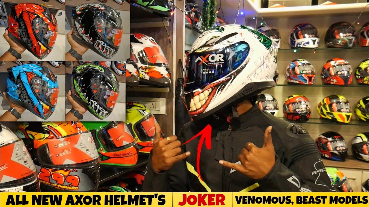 New Axor Helmet's😍 | Joker Design😈 | Red, Blue Venomous ️💙 ...