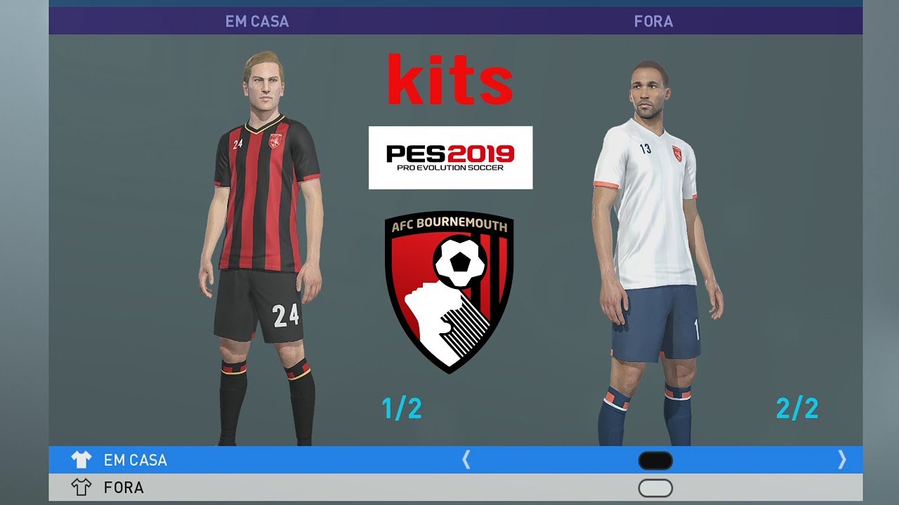 AFC BOURNEMOUTH KITS PES 2019 XBOX ONE - YouTube