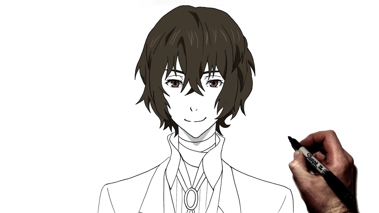 How To Draw Dazai | Step By Step | Bungou Stray Dogs - YouTube