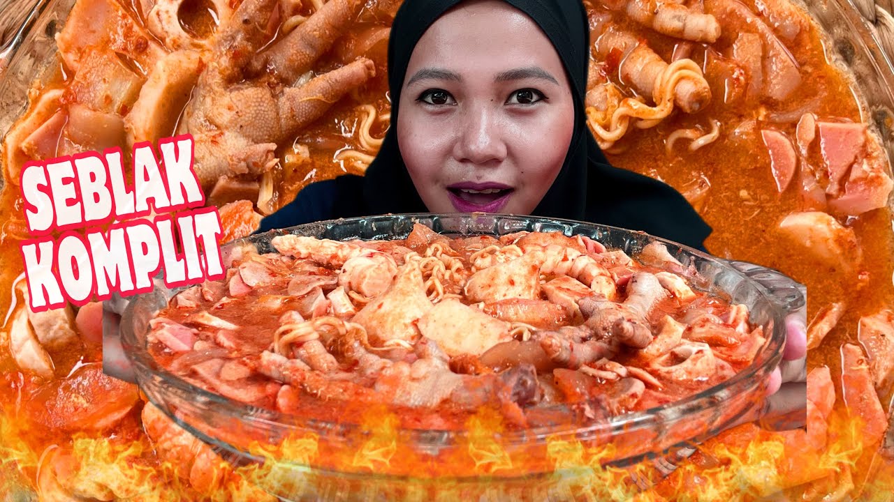 Mukbang Seblak Komplit Pedesnya Ke Tenggorokan🔥 Asmr Seblak Youtube