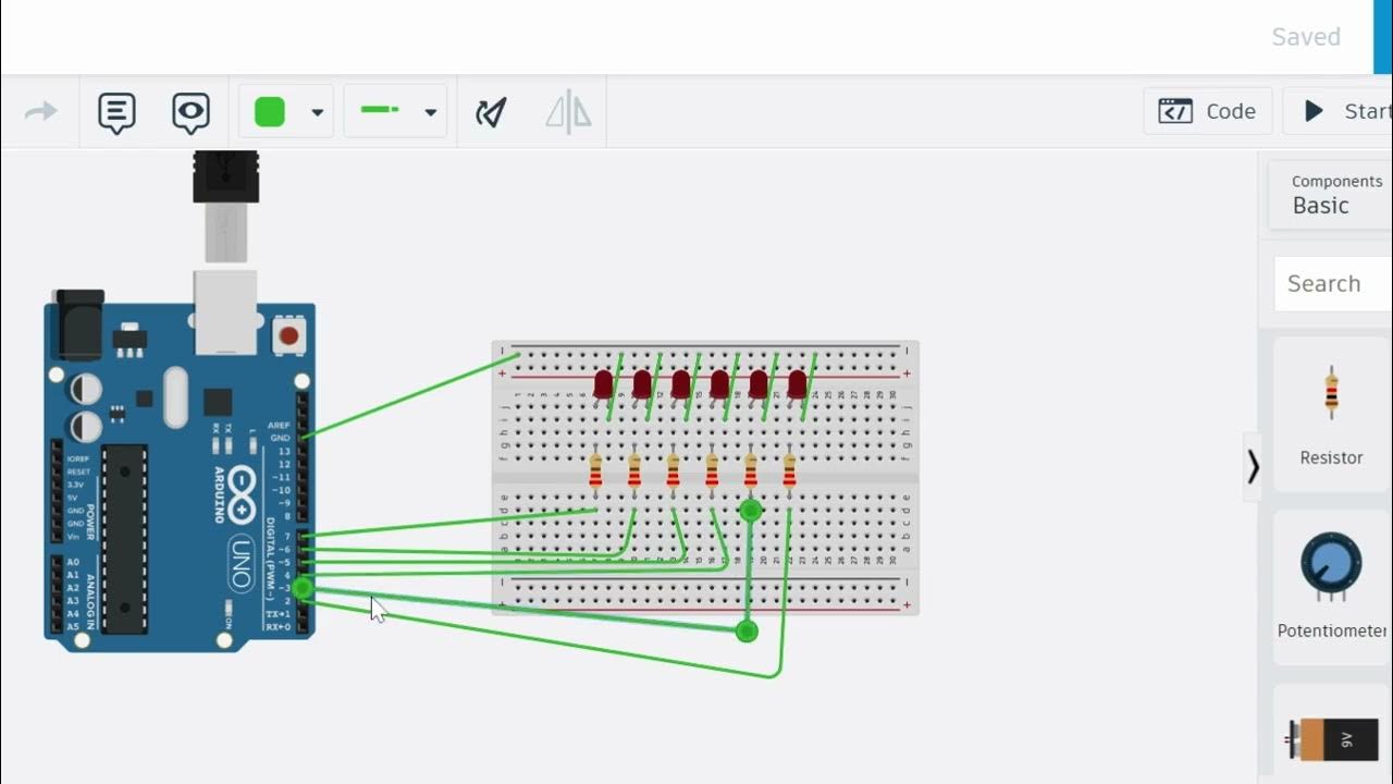 Arduino For Loop Iteration on TinkerCad by Eli - YouTube