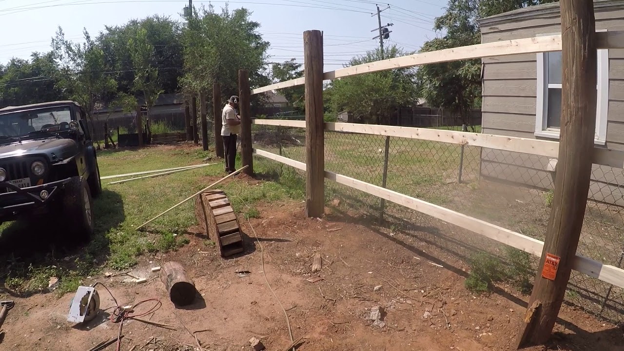 Prepper /zombie fence 2(telephone poles) - YouTube