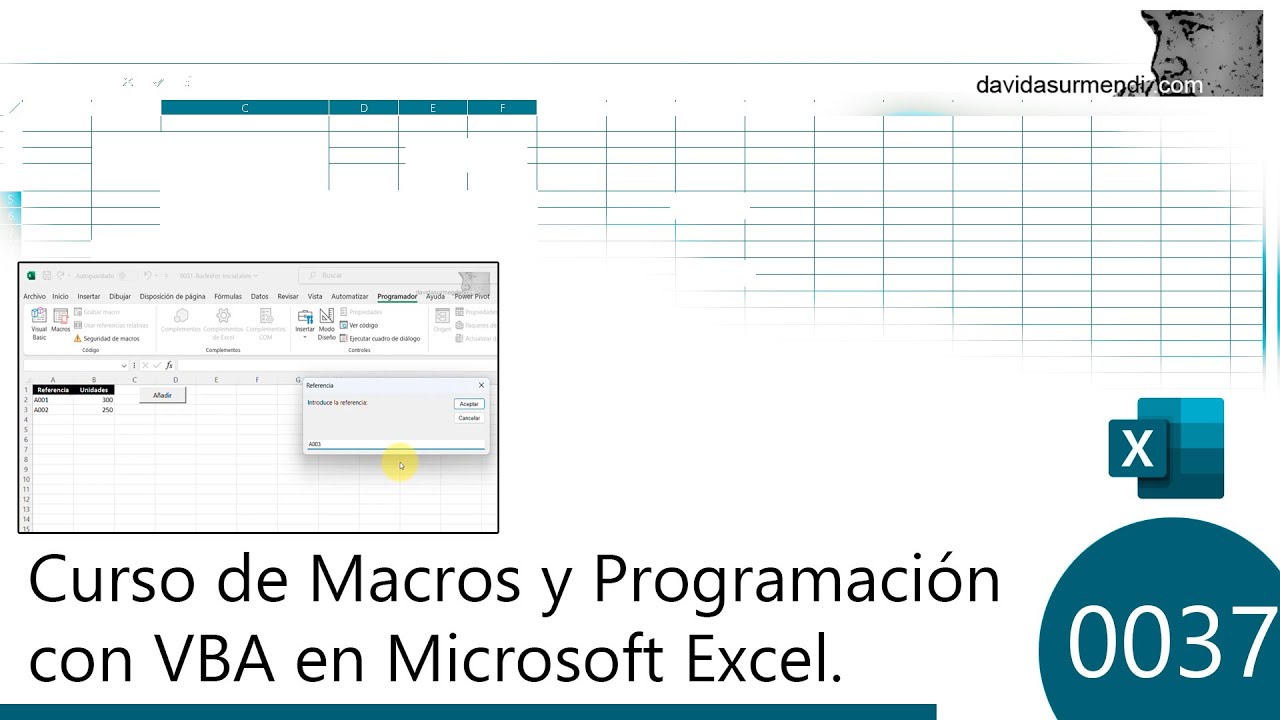 0037. Curso de Macros y VBA. Repetir código un numero de veces usando ...