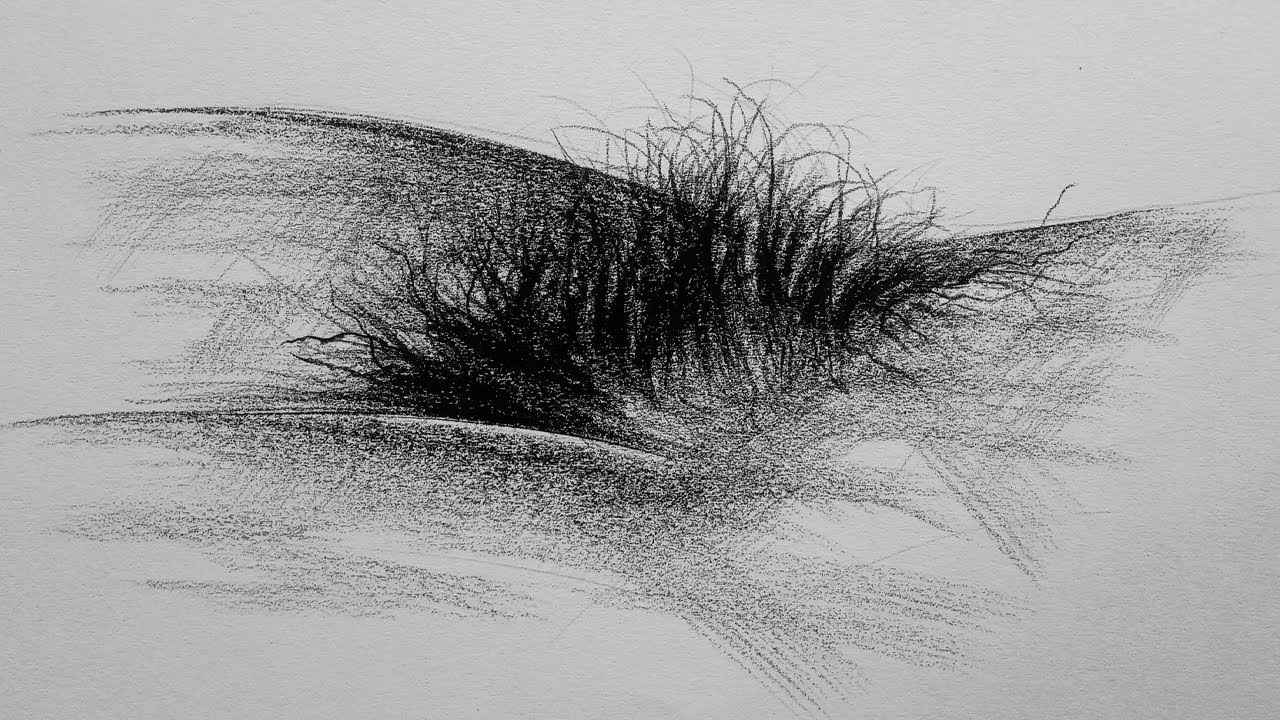 Upland Area Drawing | Pencil Sketch - YouTube