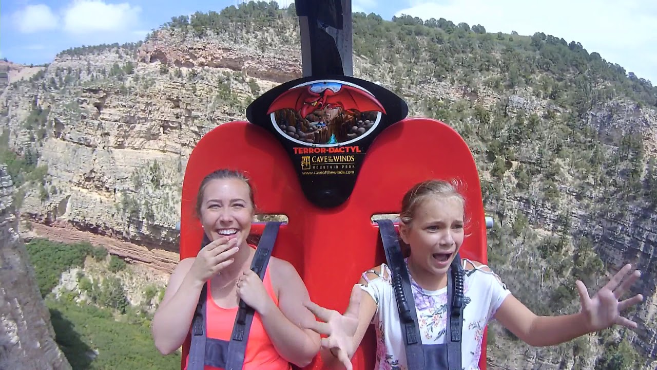 HILARIOUS Terror Dactyl ride at Cave Of The Winds! - YouTube