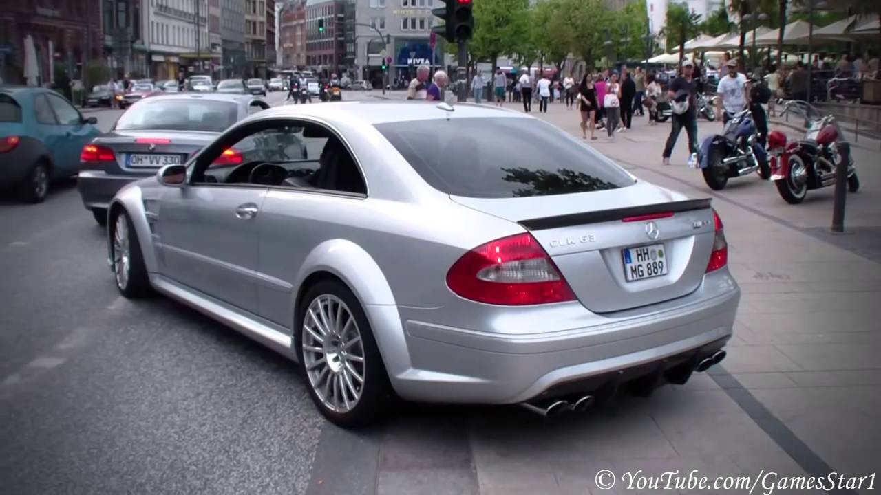 Mercedes-Benz CLK-Class AMG& Выхлоп от Brabus - YouTube