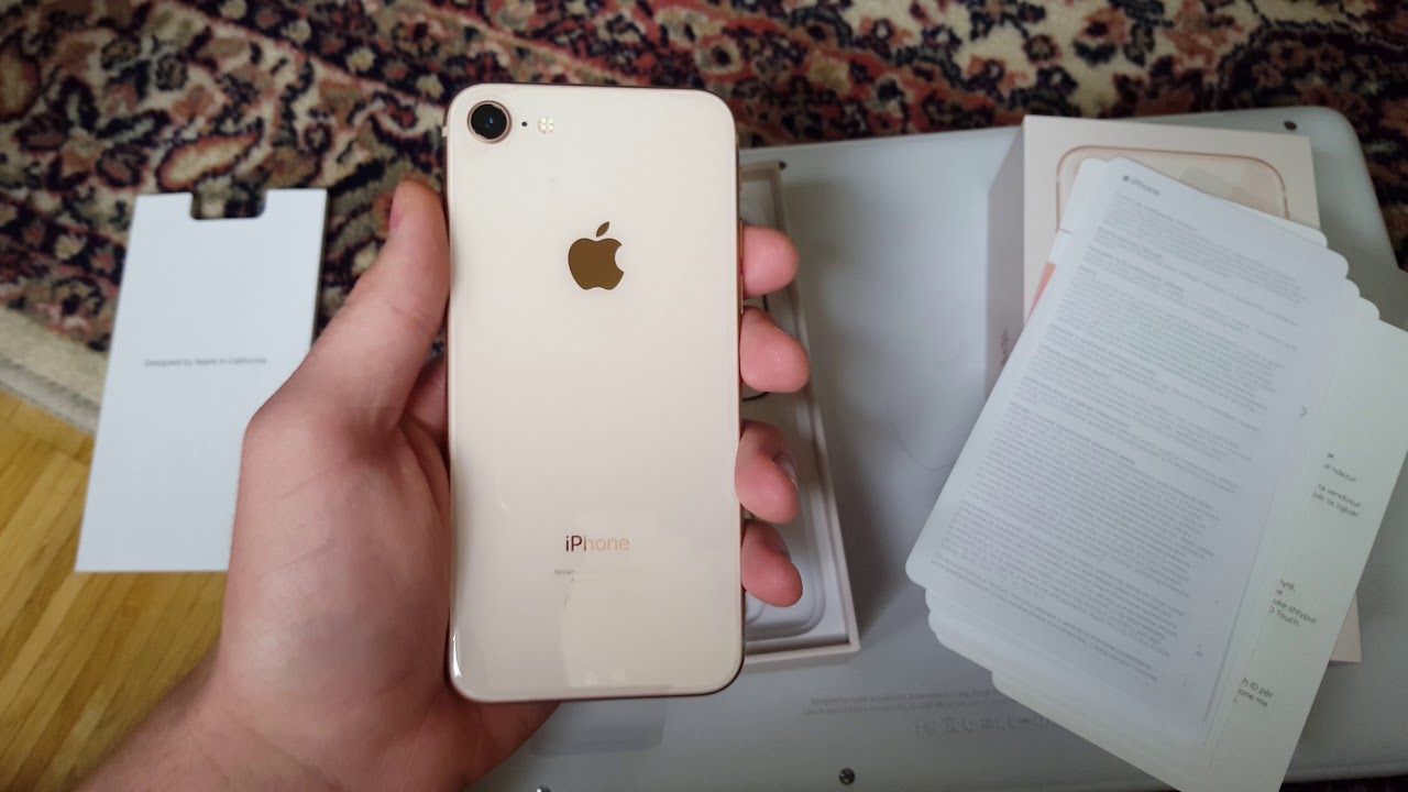Apple iPhone 8 Gold Quick Unboxing - YouTube
