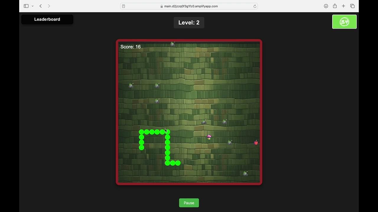 Feed The Snake - An AWS Game Builder challenge Project - YouTube