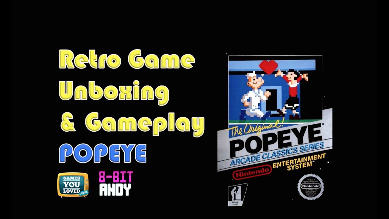 NES POPEYE: NEW SERIES: Retro Game Unboxing & Review - YouTube