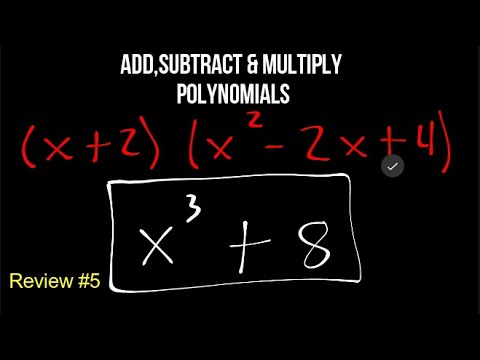Add,Subtract,Multiply Polynomials - Free Online Review for Entrance ...