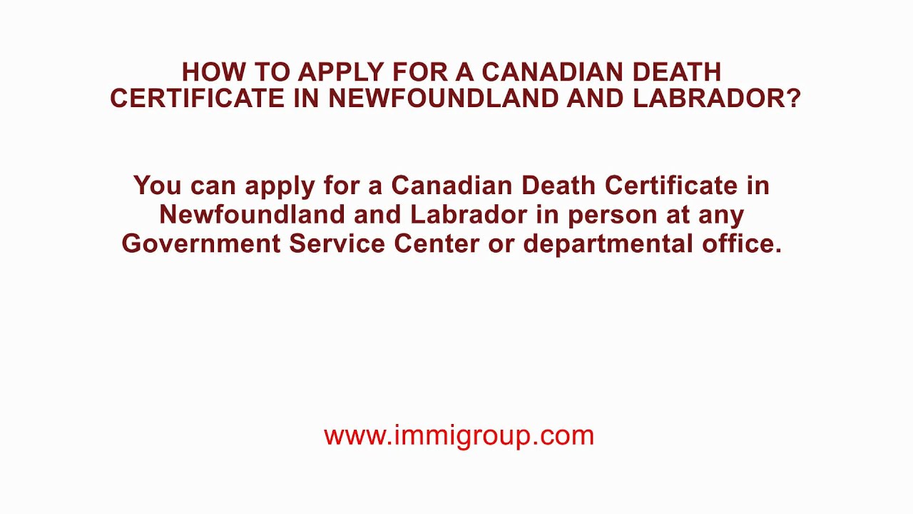 How To Apply For A Canadian Death Certificate In Newfoundland And how-to-apply-for-a-canadian-death-certificate-in-newfoundland-and