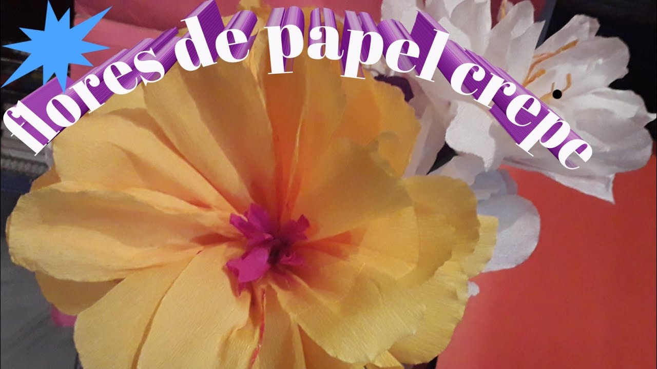 🔴🌸Flores de papel crepe🌸 - YouTube