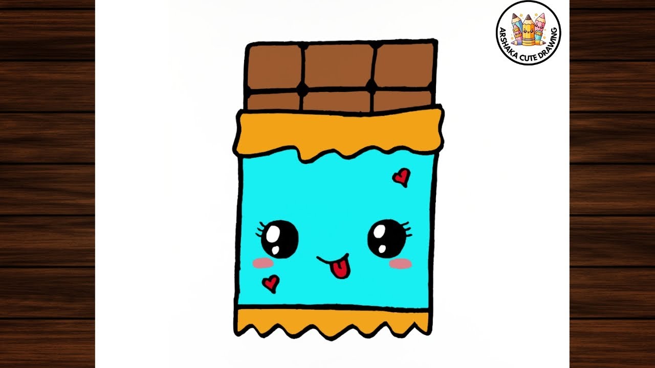 How to Draw Cute Chocolate Easy Step by Step | Arshaka Cute Drawing ...