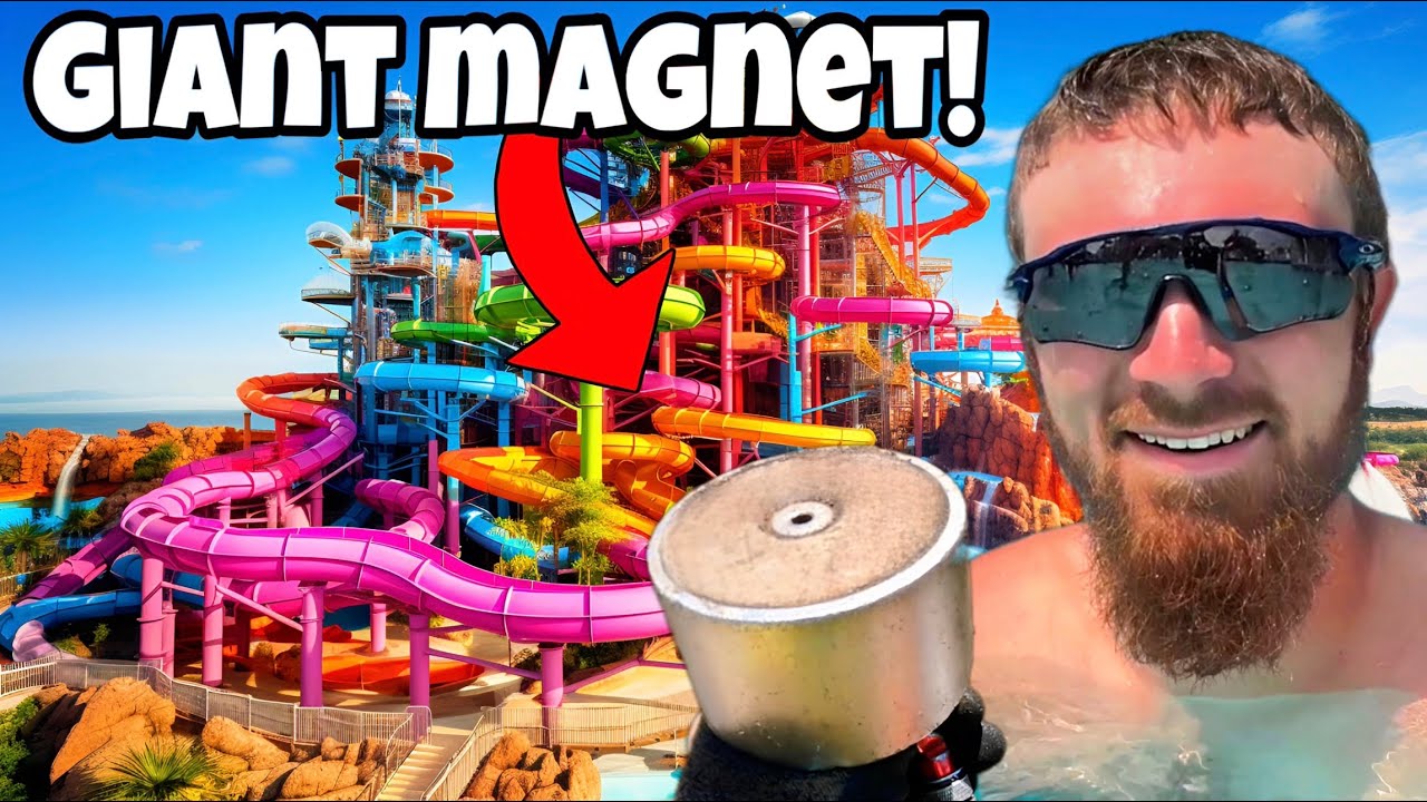 MEGA Magnet Fishing JACKPOT & ULTIMATE Waterpark Vacation! - YouTube