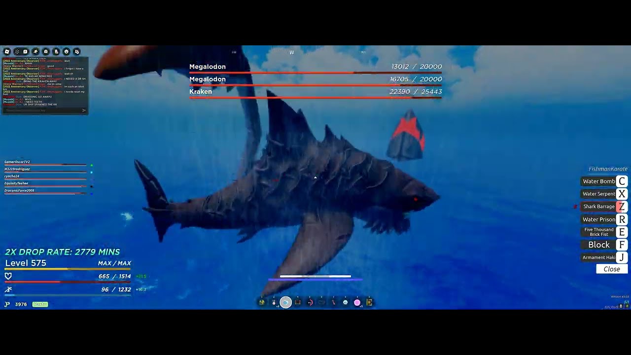 Fighting TWO Megalodons + A GREAT KRAKEN - Grand Piece Online - GPO ...